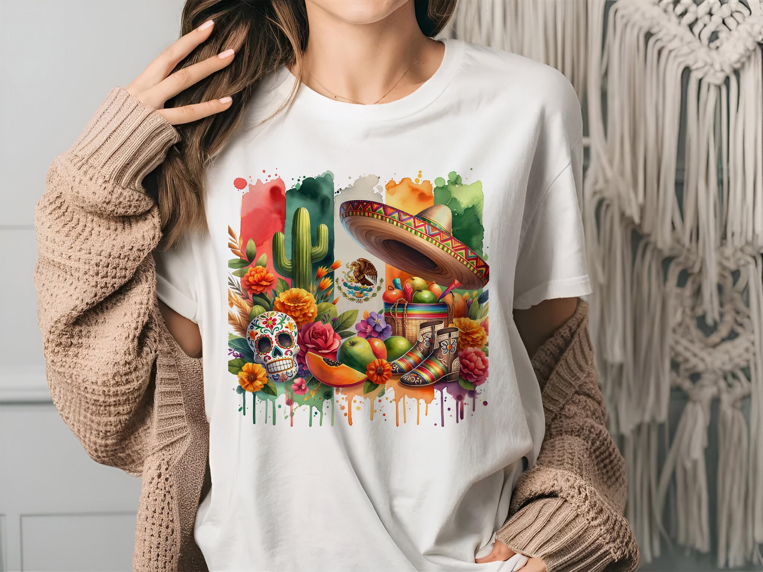 Colorful Mexican Celebration Art Print PNG Mexico Clipart Sublimation ...