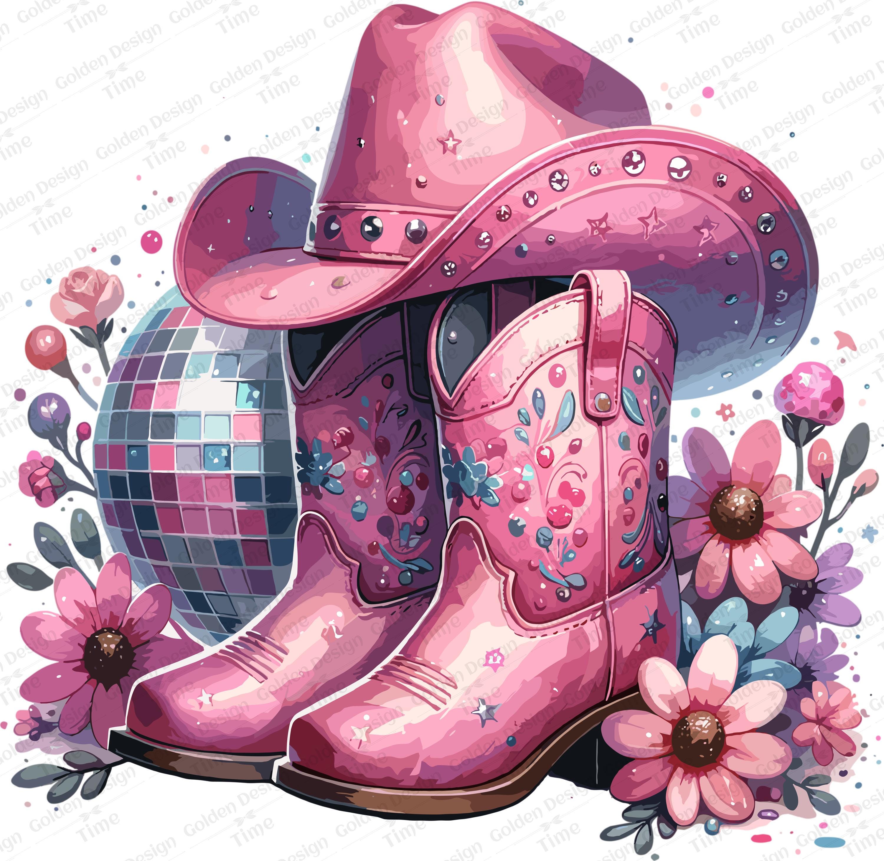 Disco Cowgirl SVG, Cowgirl Disco Ball, Floral Boot Disco Cowgirl Svg ...