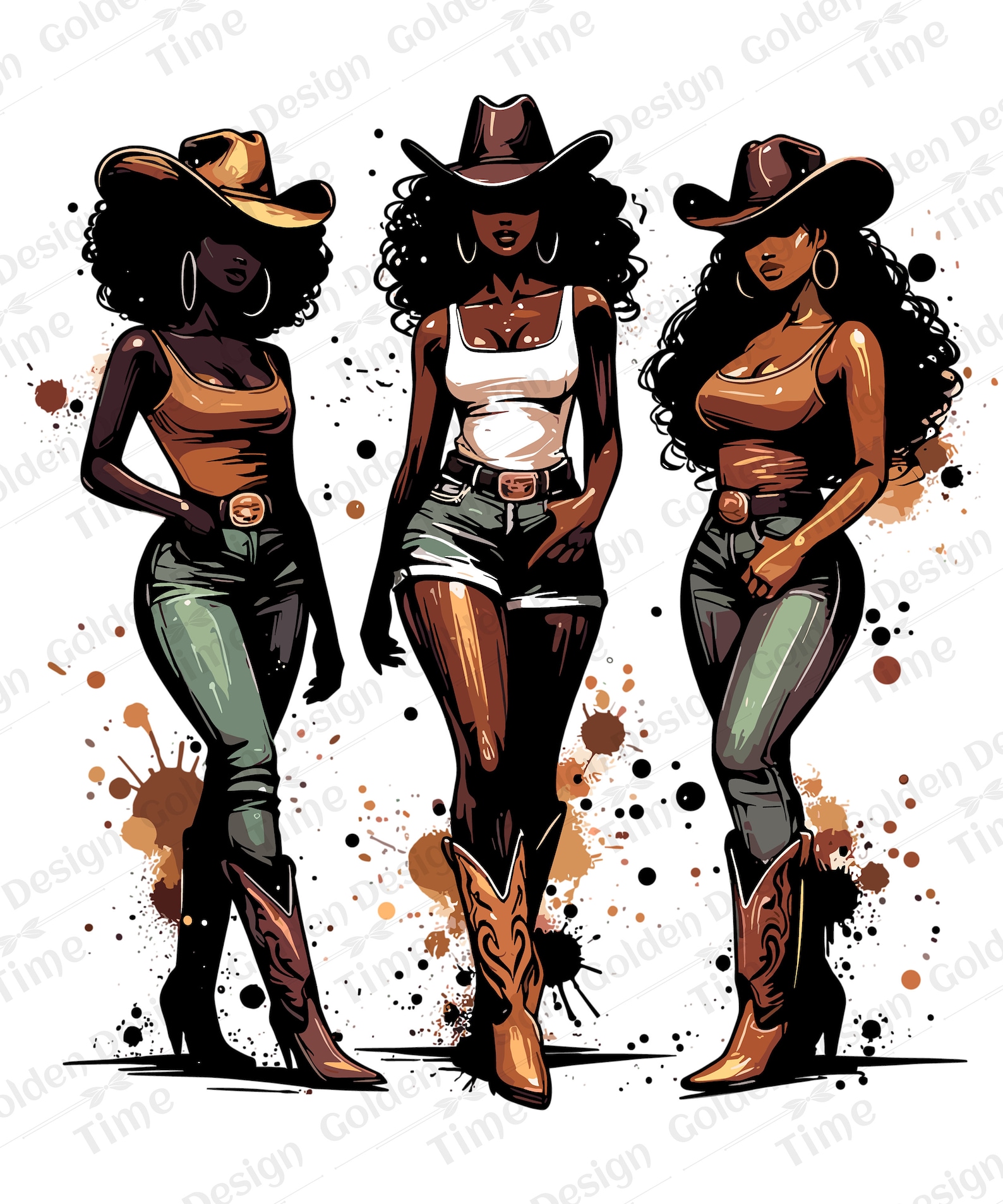 Melanin Rodeo Queen Black Cowgirls Png, Black Country Girl Sublimation ...