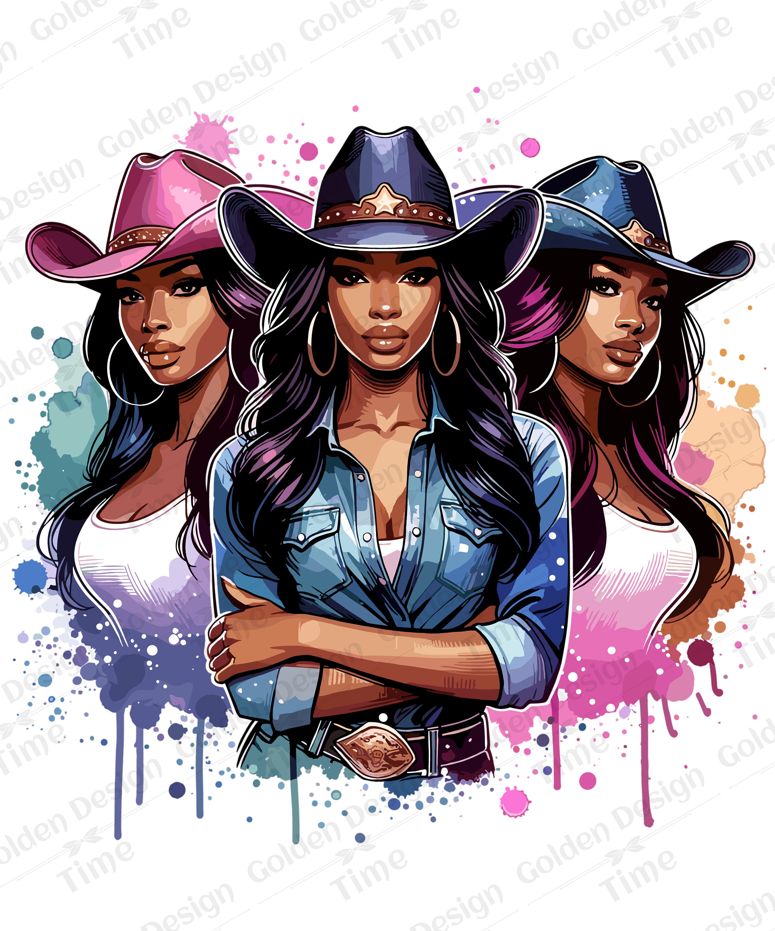 Melanin Rodeo Queen Black Cowgirls Png, Vibrant Black Country Girl Sublimation Design, Black ...
