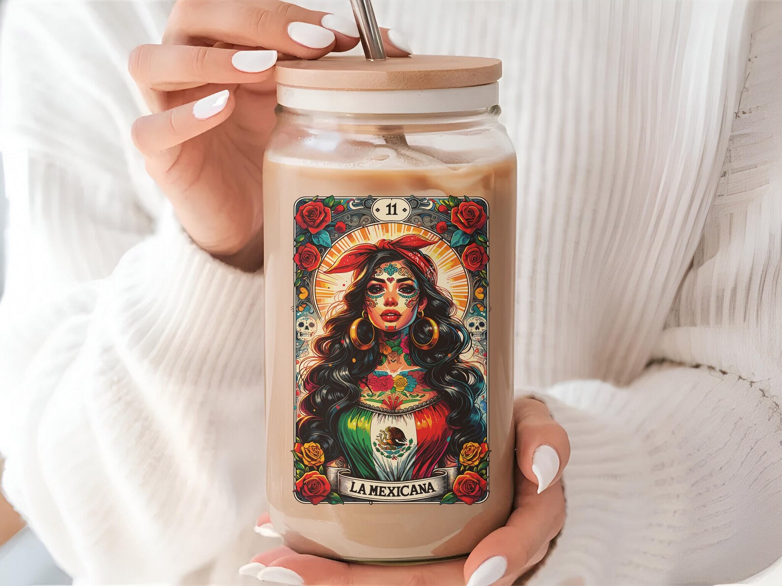 La Mexicana Latina Tarot Card PNG Mexicana Loteria Card PNG Sublimation ...