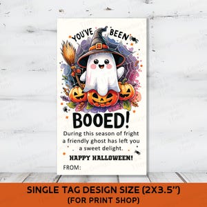 You've Been Booed Gift Tag, Boo Box & Boo Basket Tags, Halloween Gift ...