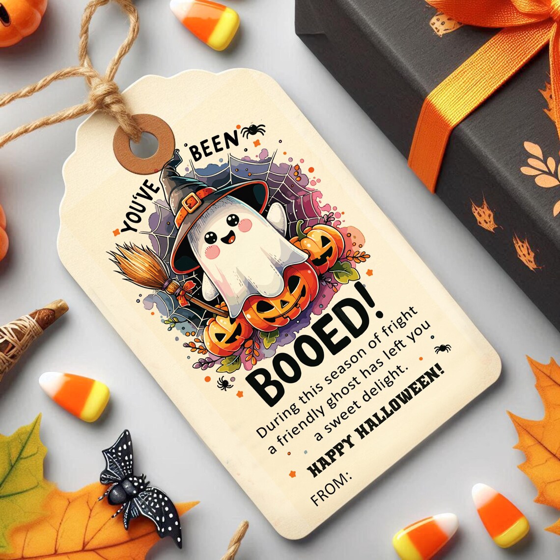 You've Been Booed Gift Tag, Boo Box & Boo Basket Tags, Halloween Gift ...