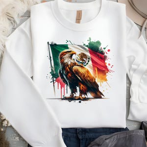 Mexican Flag Eagle PNG Mexico Clipart Sublimation Tshirt Design, Patriotic Png Mexico Eagle Clip ...