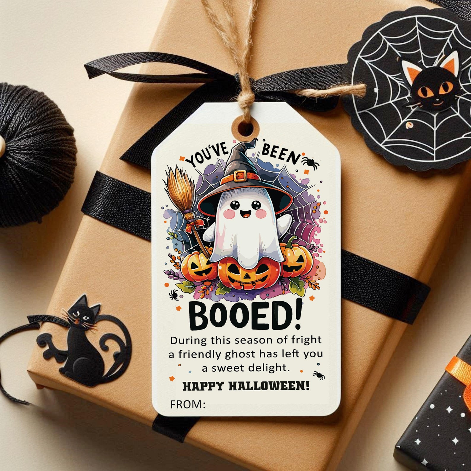You've Been Booed Gift Tag, Boo Box & Boo Basket Tags, Halloween Gift ...