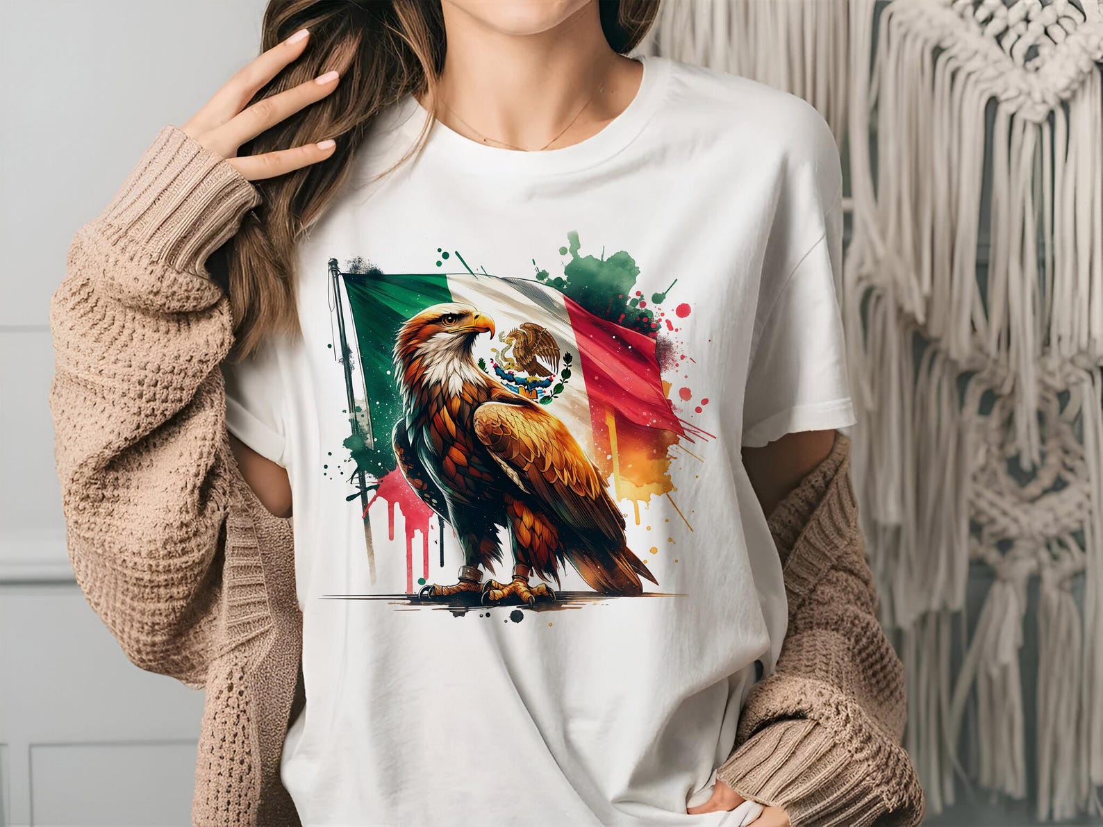 Mexican Flag Eagle PNG Mexico Clipart Sublimation Tshirt Design, Patriotic Png Mexico Eagle Clip ...