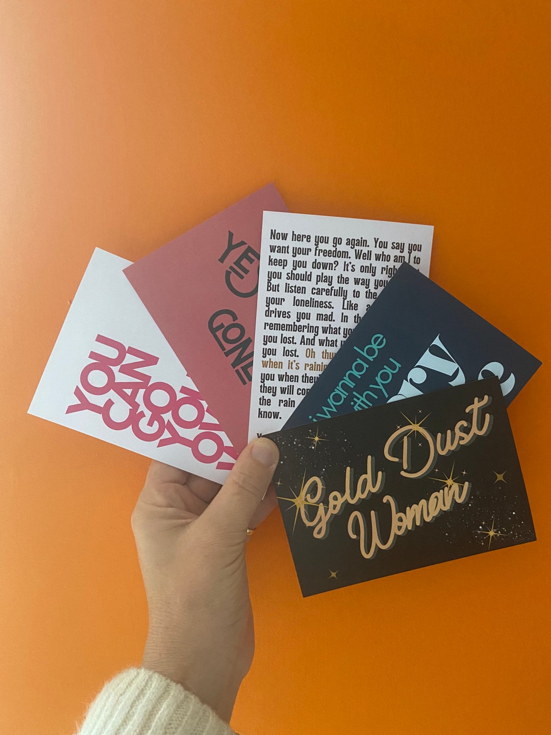 Fleetwood Mac Inspired Print Set Typography Lyrics,print, A6, Postcard ...