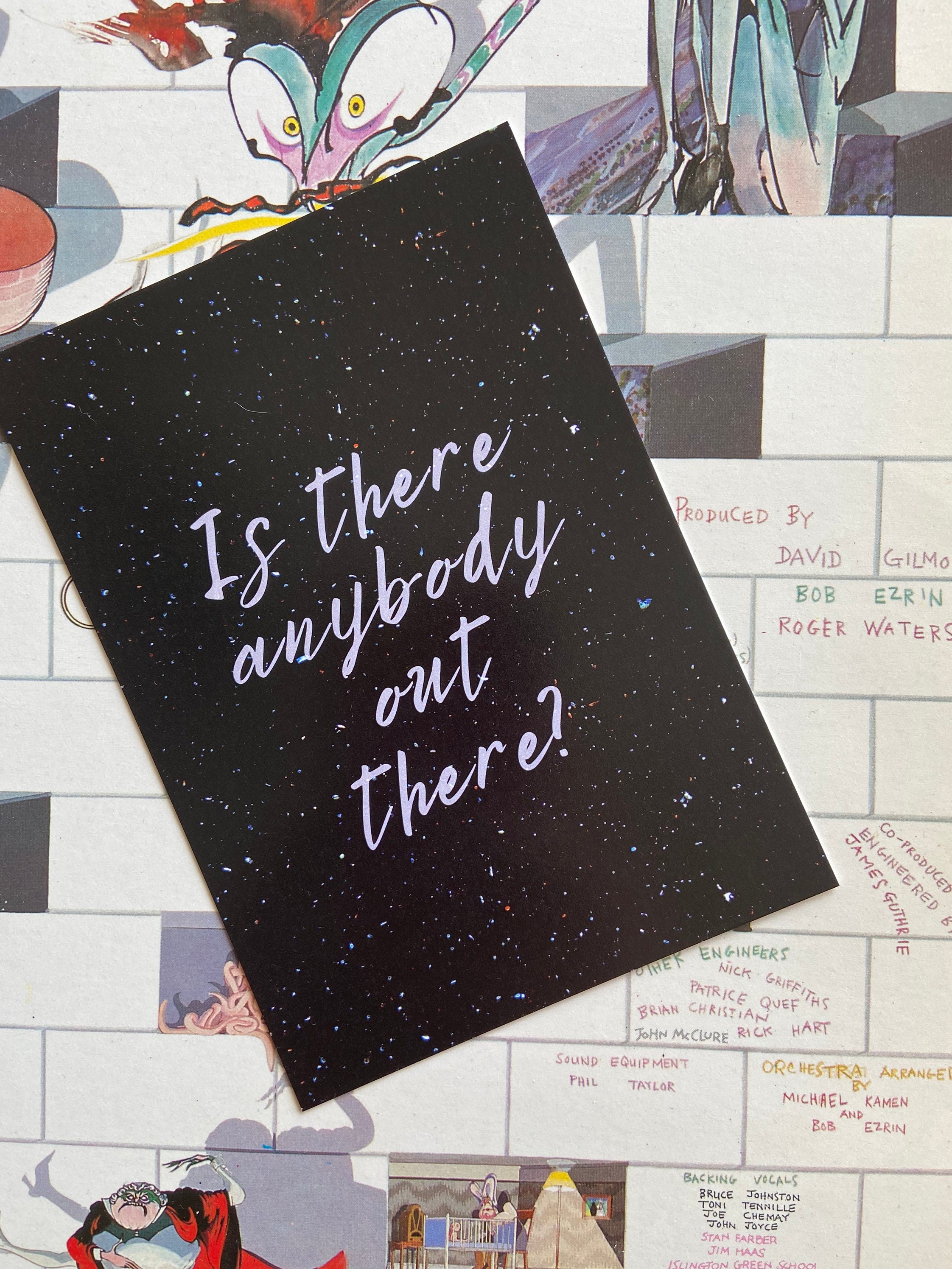 Pink Floyd typography Wall Art Retro Printmini Print A6 - Etsy