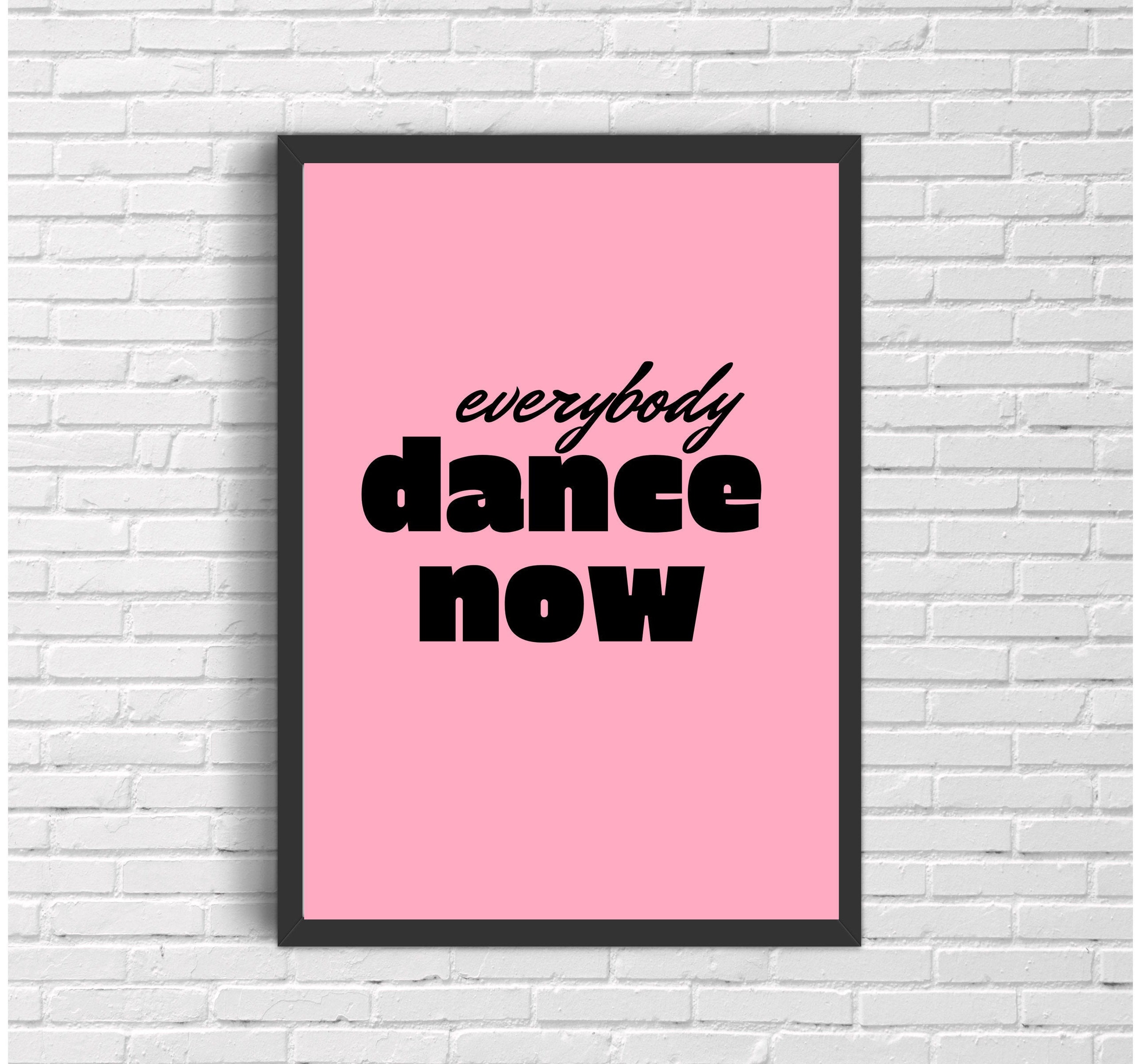 Everybody Dance Now 90s Music Print dance Music Art A6 | Etsy