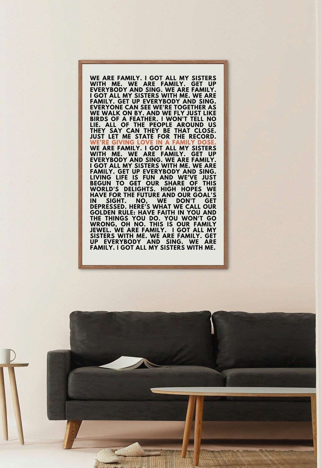 We Are Family , Sister Sledge, Disco, 70s Song Lyrics, Music Print ...