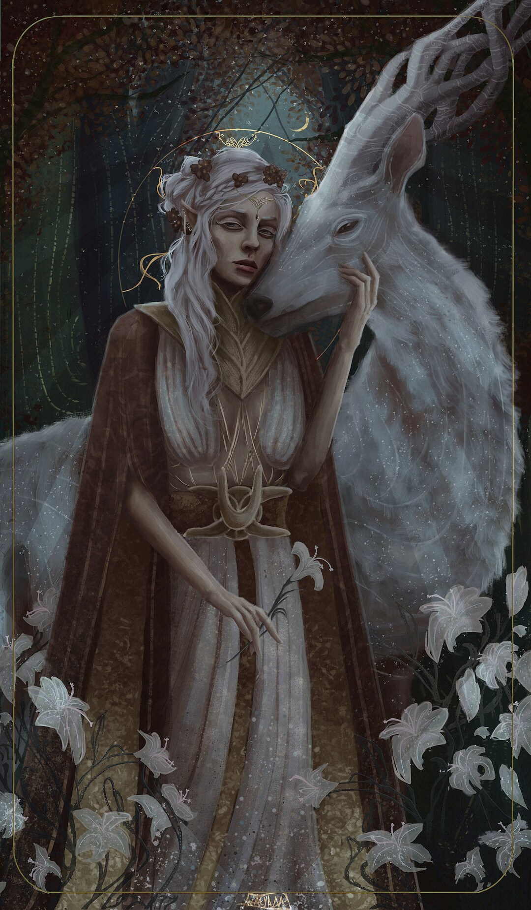 Vir Shiral L Dragon Age Elven Goddess Ghilan'nain Art Print - Etsy