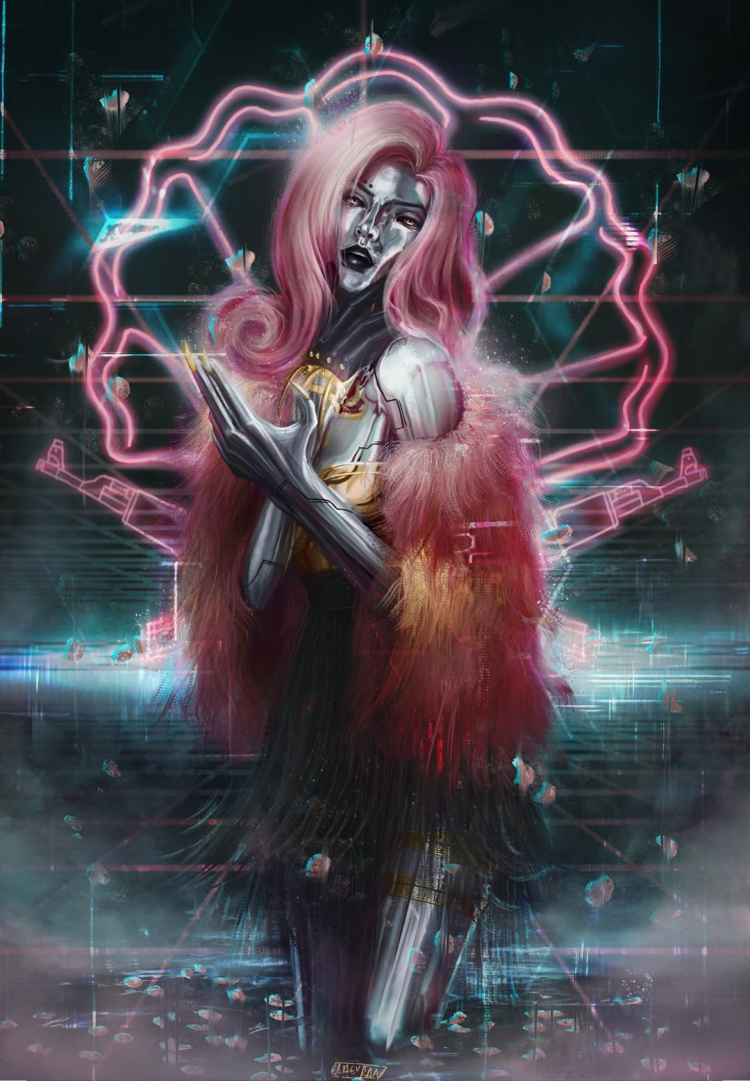 Venus in Chrome L Lizzie Wizzy Cyberpunk 2077 Art Print - Etsy
