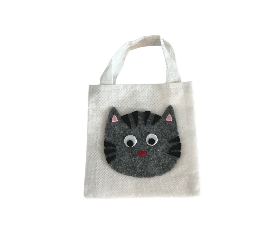 Set of 10 Cat Treat Bags - Cat Party Favor Bags - 6"x6" - Cat Lover ...