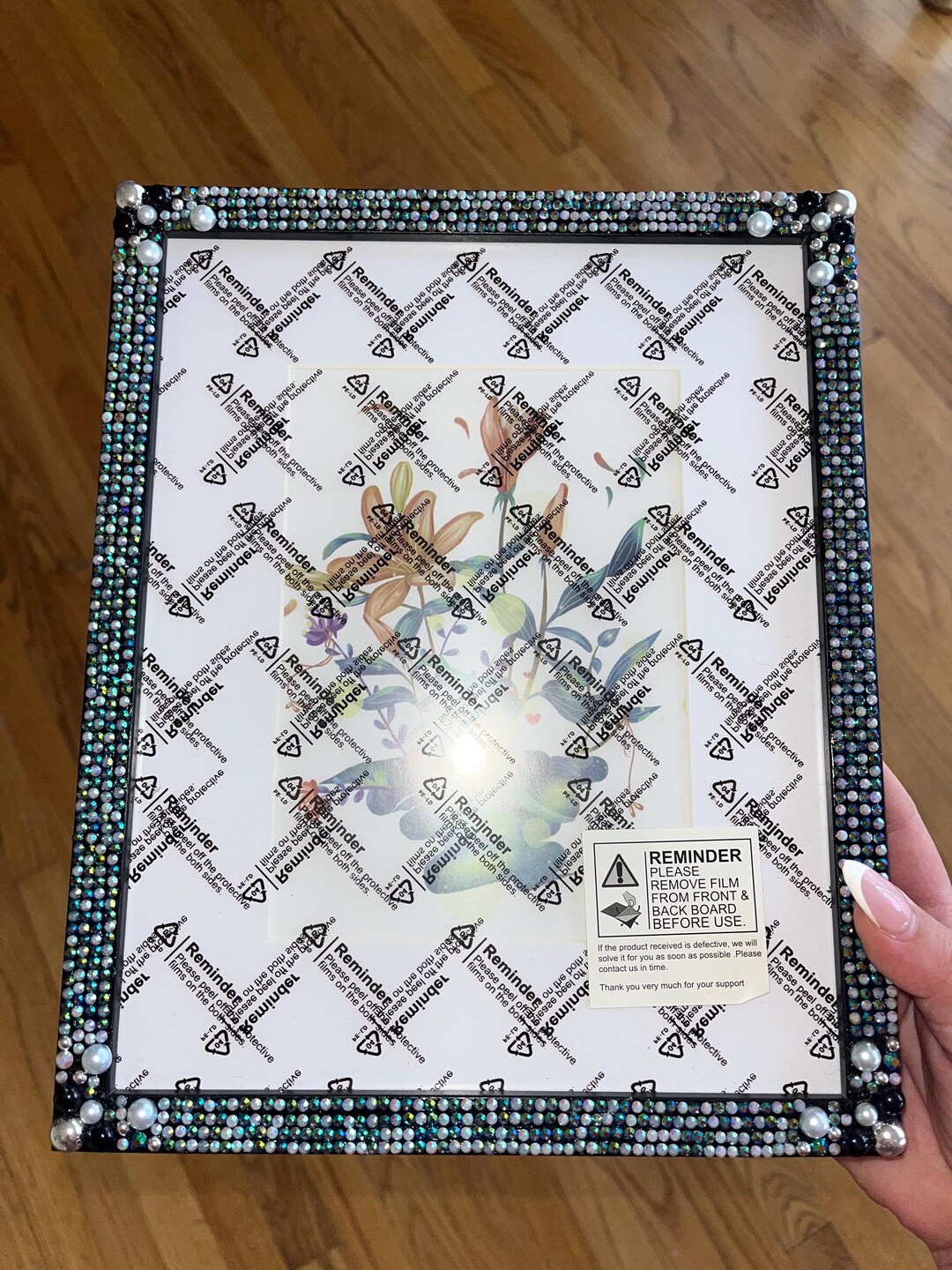 Bedazzled Picture Frame (black) - Etsy