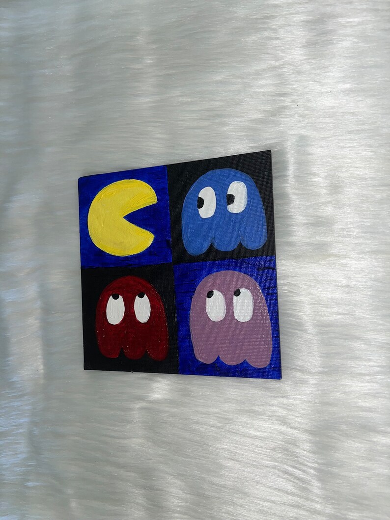 Pacman Magnet Hand Painted 90s Decor - Etsy