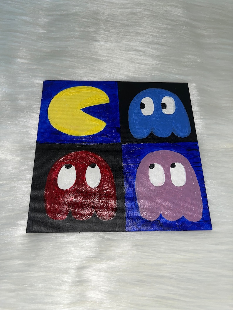 Pacman Magnet Hand Painted 90s Decor - Etsy
