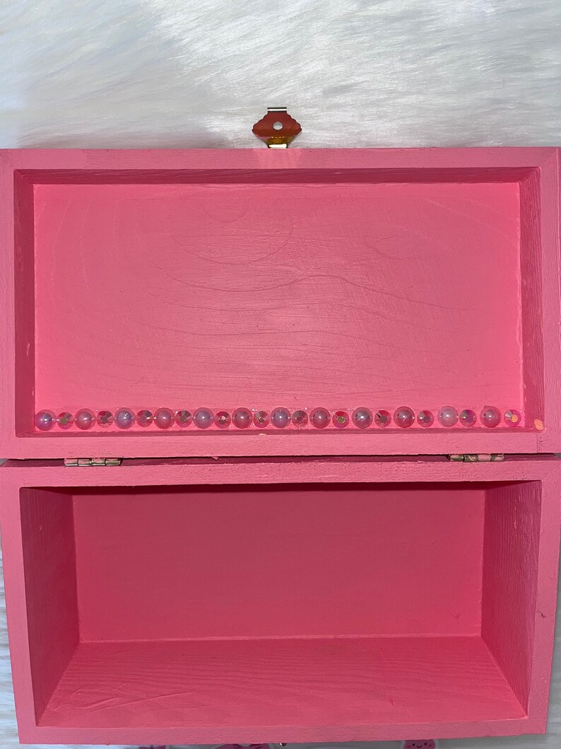 Bedazzled Pink Jewelry Box - Etsy
