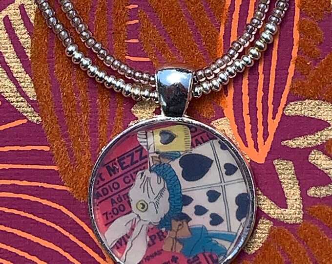Alice in Wonderland Necklace, White Rabbit Pendant - Etsy