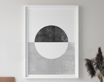 Elongated Modern and Abstract Shapes Linocut Block Print Art - Etsy