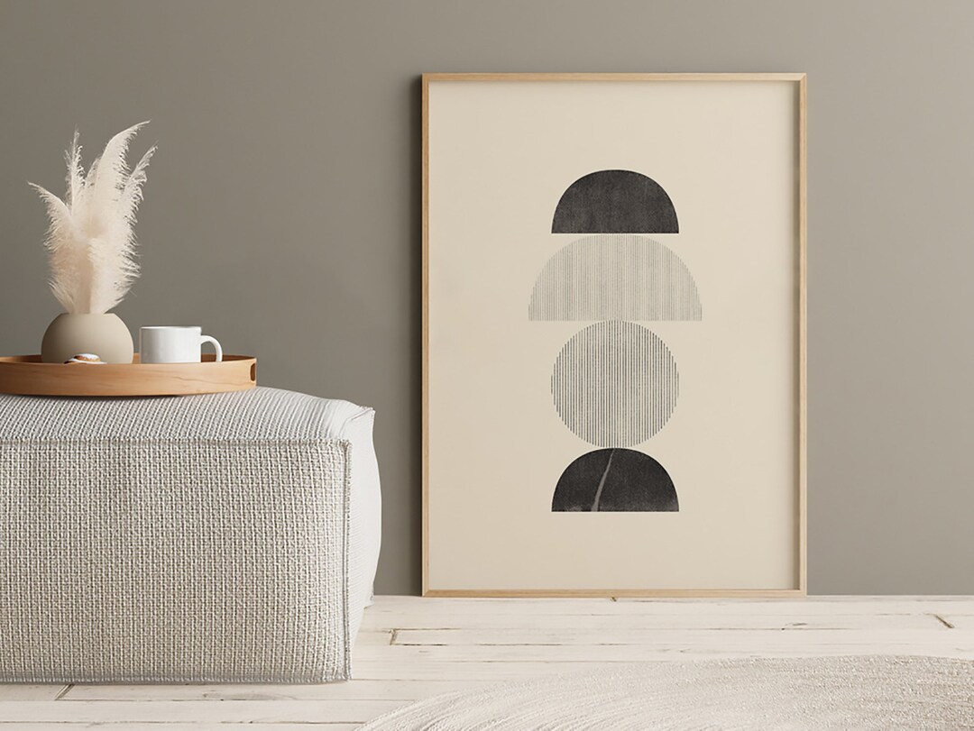 Geometric Minimalist Shapes and Lines Wall Art, Modern Printable Wall ...
