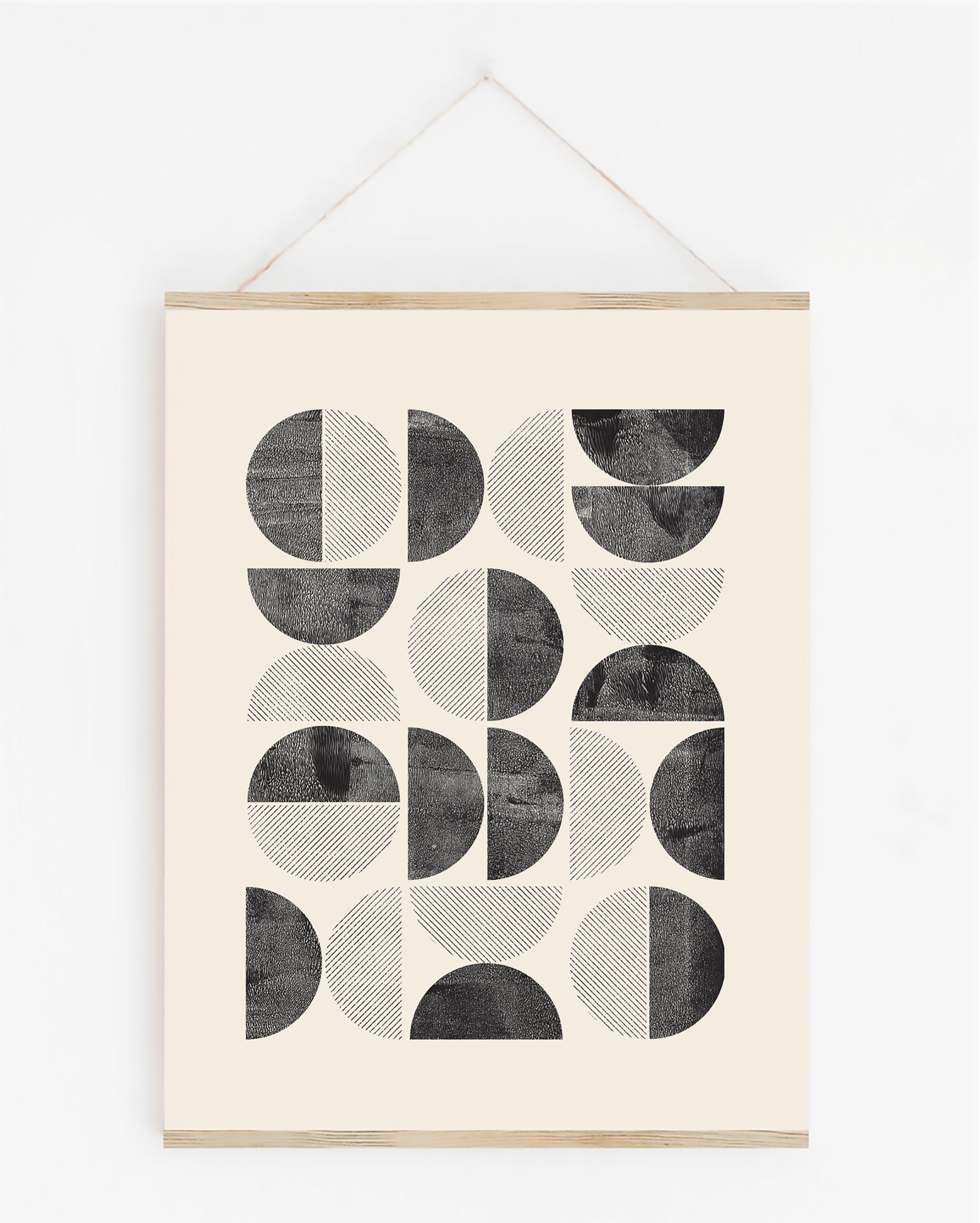 Geometric Circle Line Wall Art, Printable Wall Art, Minimalist Boho Art ...