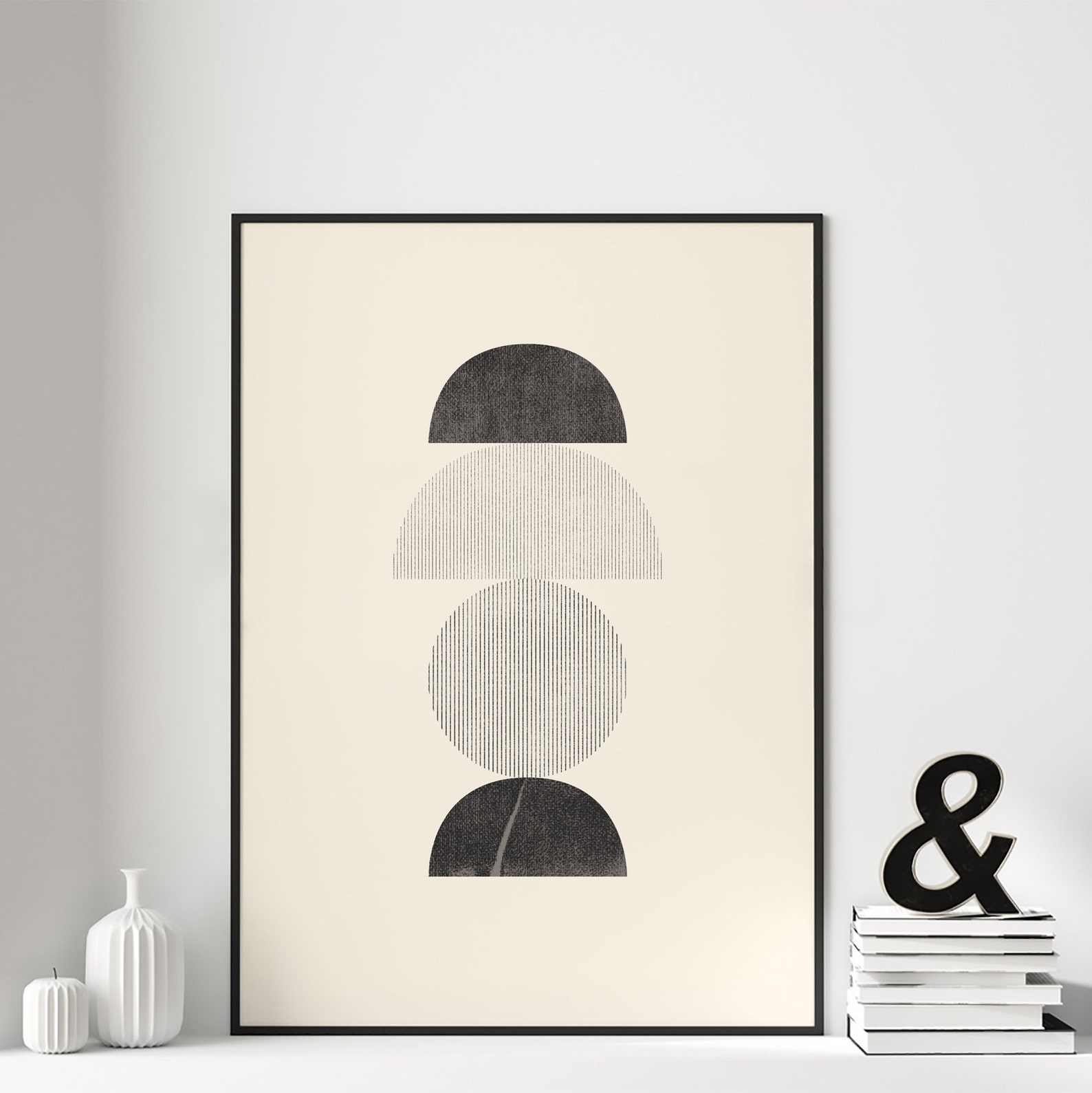 Geometric Minimalist Shapes and Lines Wall Art, Modern Printable Wall ...