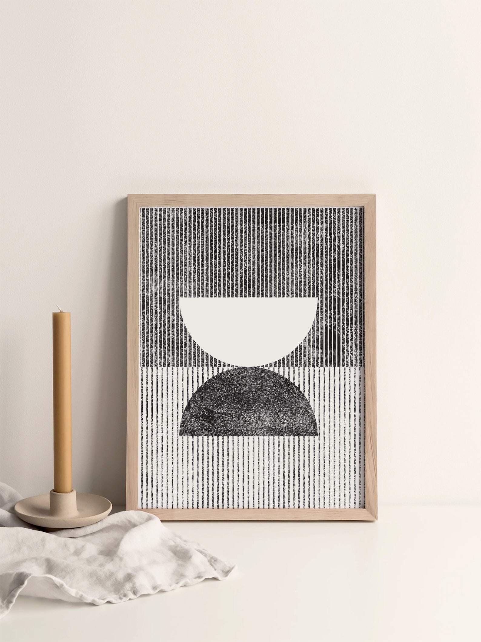 Geometric Block Print Line Wall Art Modern Wall Art - Etsy