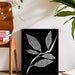 Boho Black and White Plant Wall Art, Abstract Digital Download, Modern ...