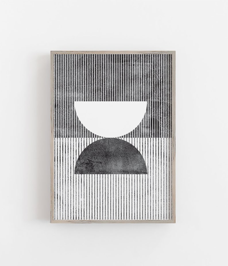 Geometric Block Print Line Wall Art Modern Wall Art - Etsy