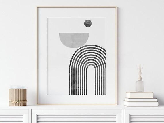 Geometric Shapes Wall Art Modern Wall Art Printable Wall | Etsy