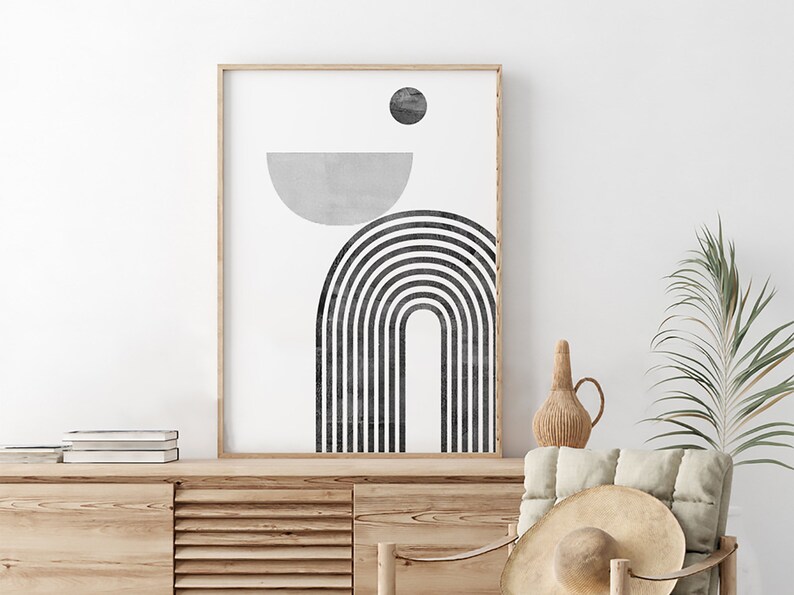 Geometric Shapes Wall Art, Modern Wall Art, Printable Wall Art ...