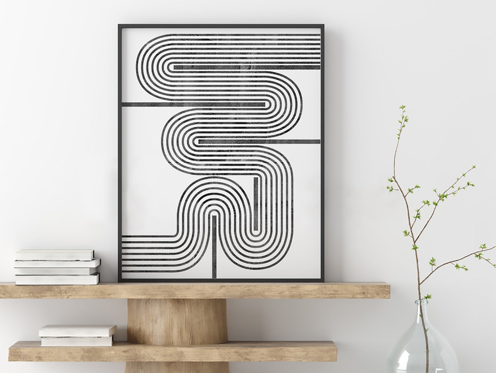 Geometric Line Wall Art, Modern Wall Art, Printable Wall Art ...