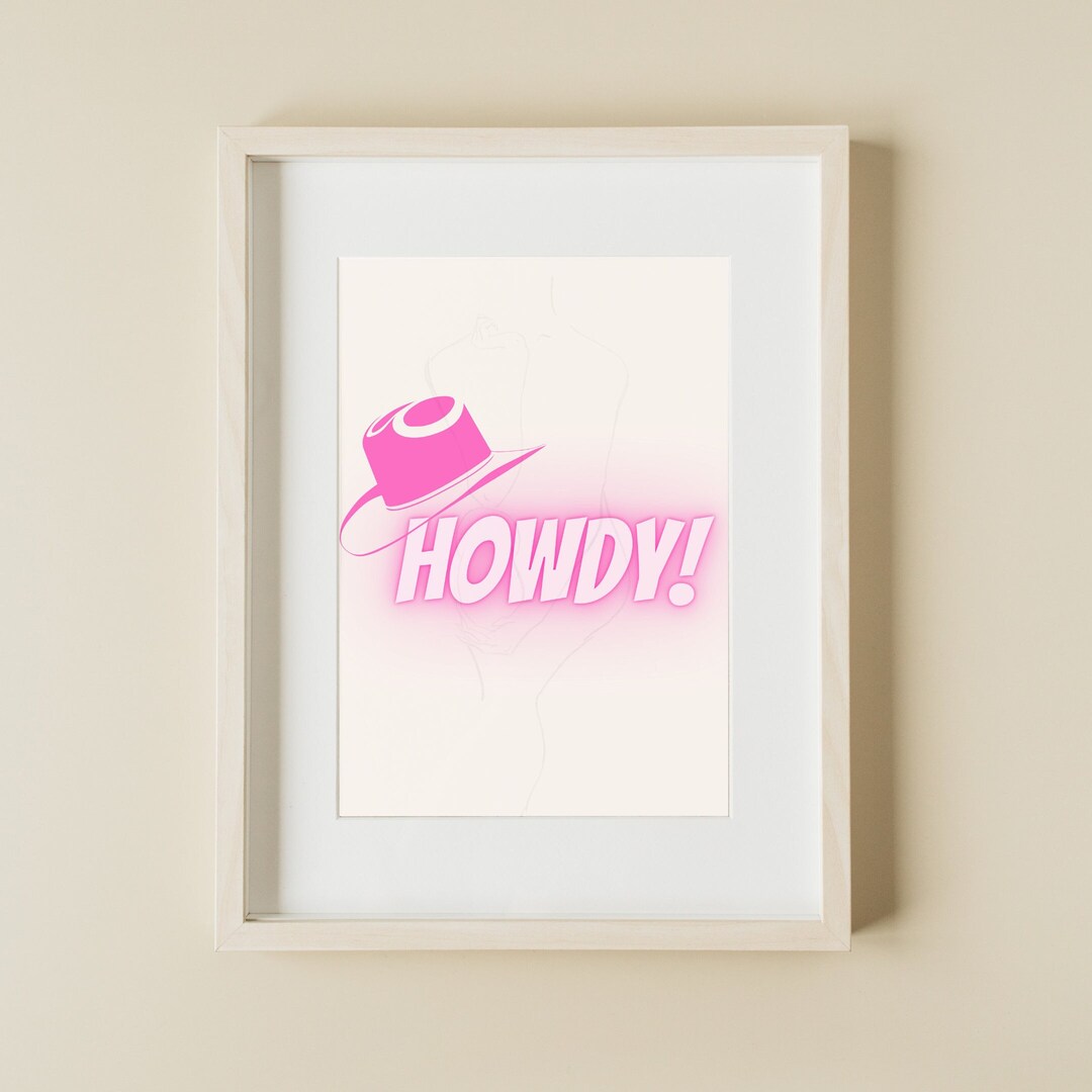 Howdy Instant Download Print Western Decor Rodeo Fun Wall Art Apartment ...