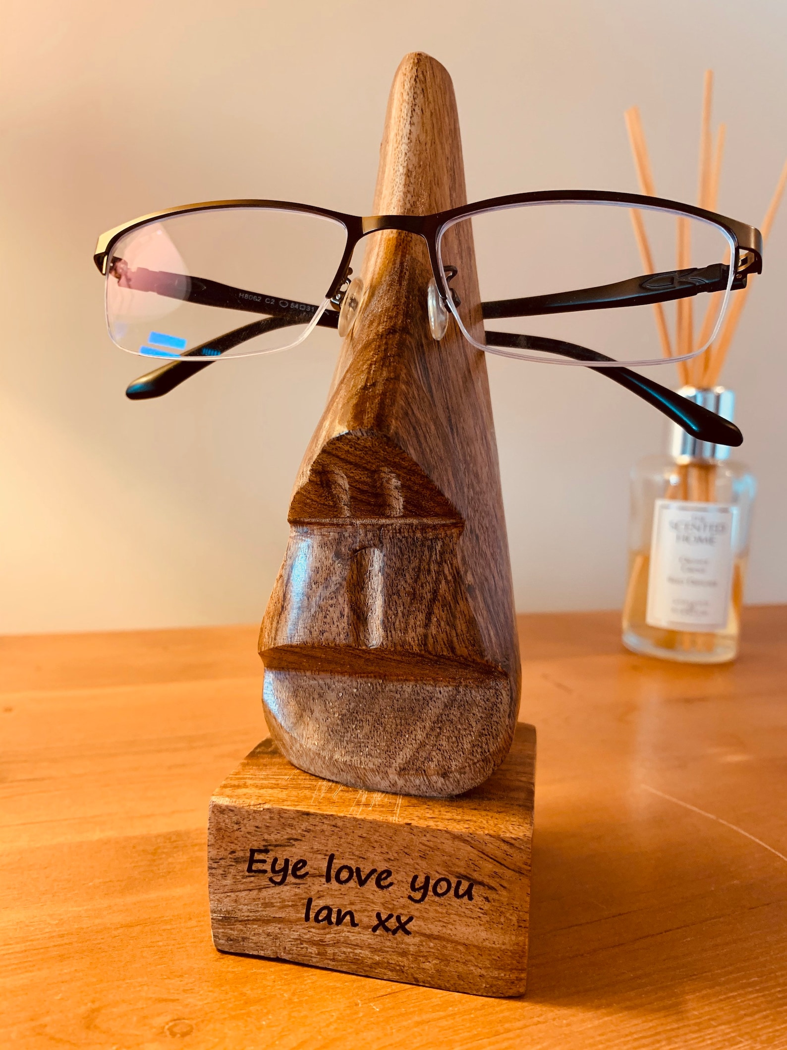 Personalised wooden glasses stand Eyeglass Holder stand | Etsy