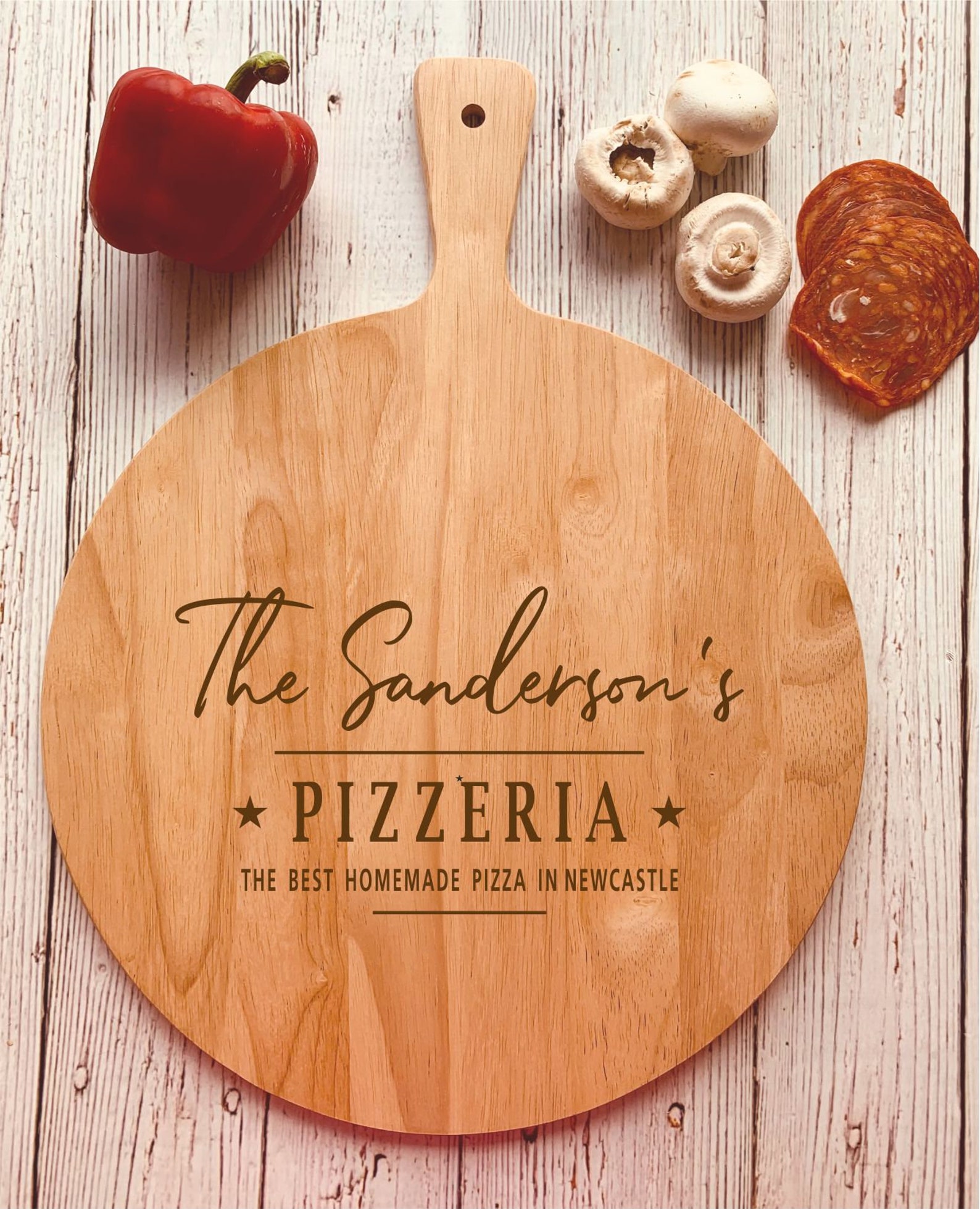 Personalised Large 13" Pizza Paddle, 3 Designs to Choose From. Custom ...