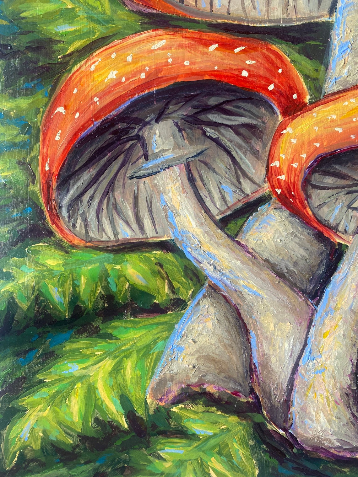 Mushroom Wall Art Painting Original Mushroom Painting - Etsy