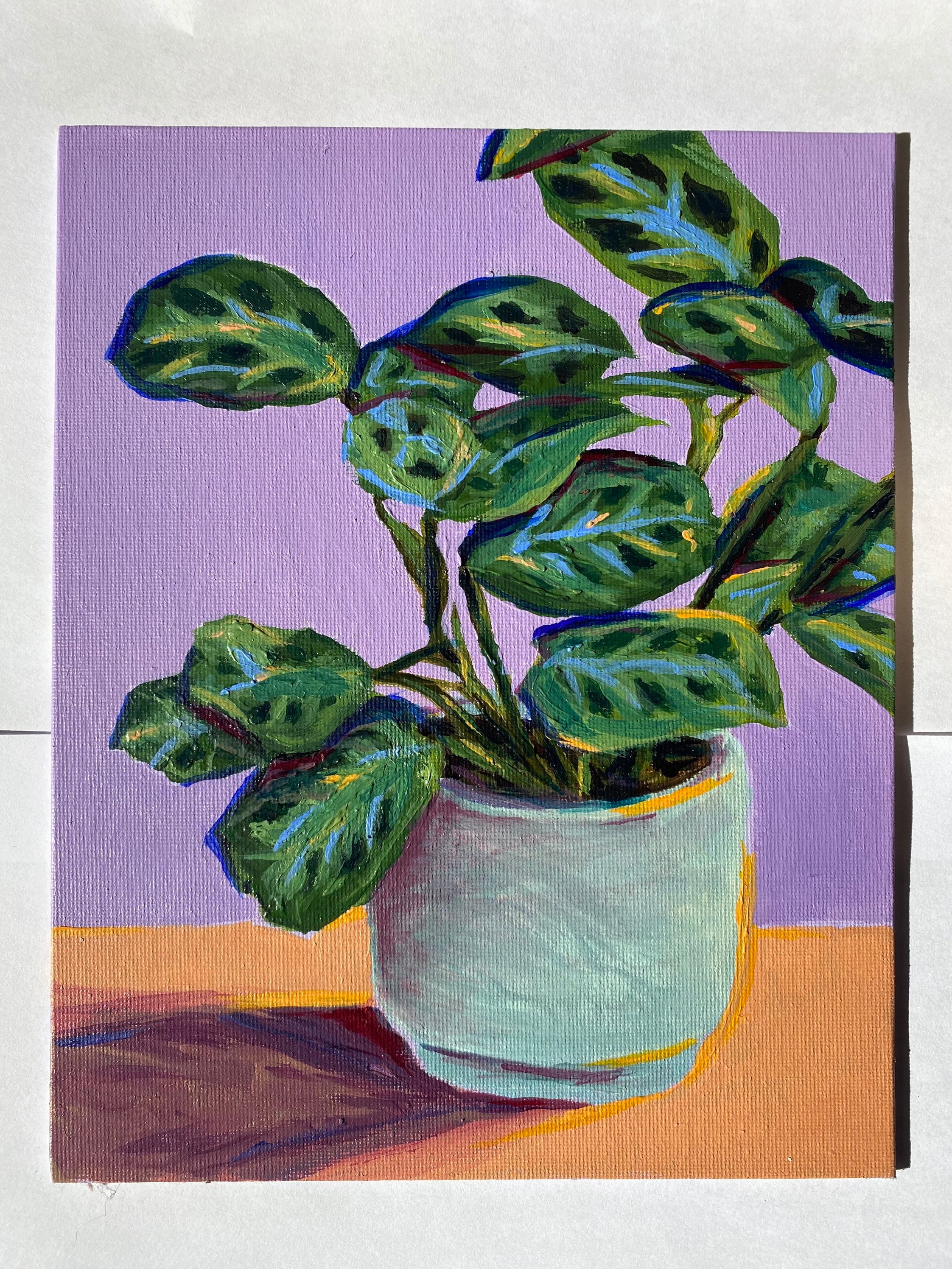 Original Botanical Plant Painting - Prayer Plant Wall Art- Original ...