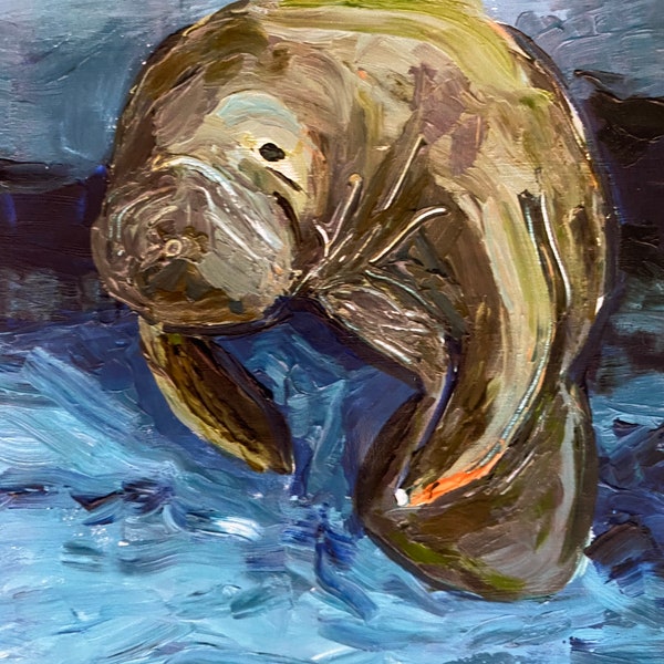 Manatee Art - Etsy