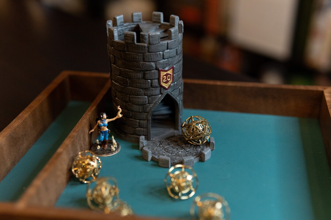 3D Printed Dice Tower Insert for Ars Moriendi 3D 16oz Mythic Mugs - Etsy