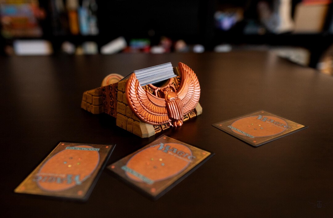 Scarab Sanctum Trading Card Deck Stand | TCG Organizer - Etsy