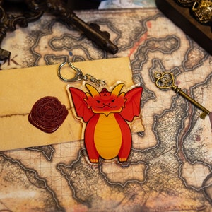 Dnd Adorable Creatures Red Dragon (themberchaud) Double Sided Acrylic ...