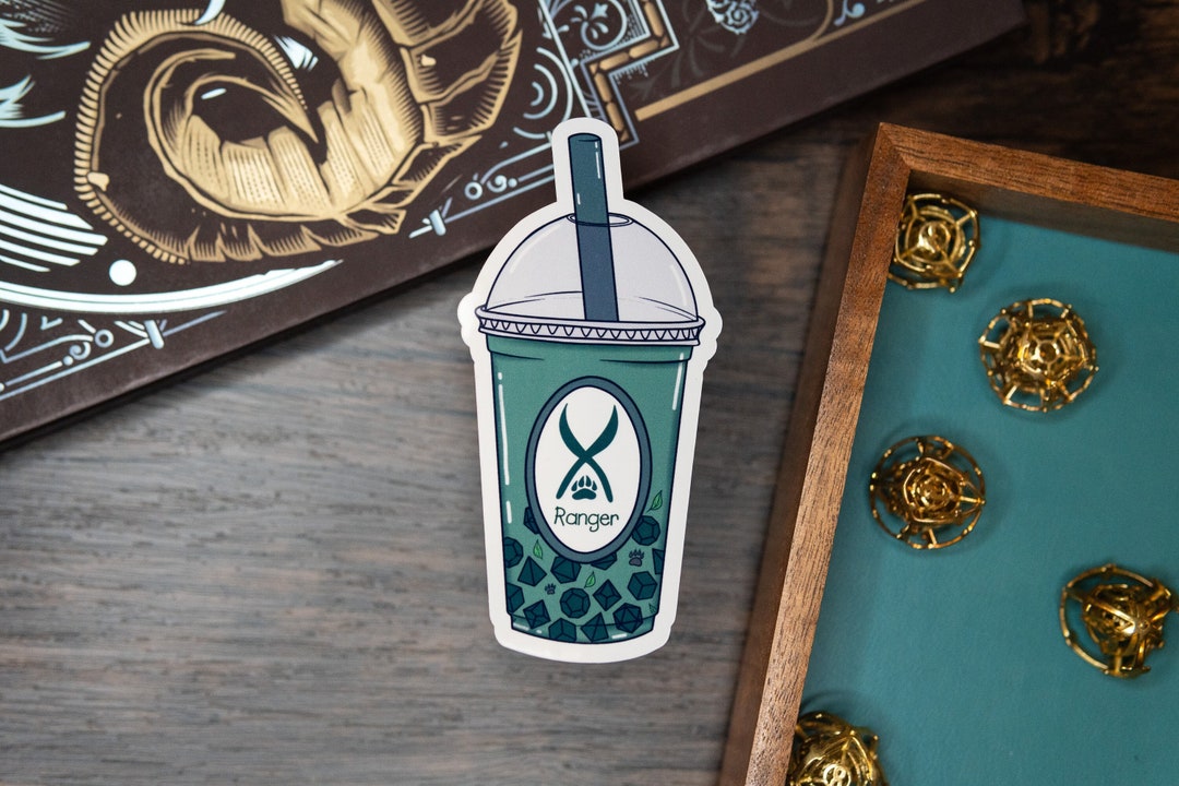 DND Dice Ranger Boba Tea Class Sticker - Etsy