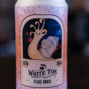 Dnd 18oz Flail Snail Frosted Glass Can (w/ Lid + Glass Straw ...