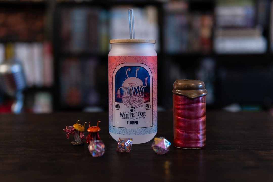 Flumph Frosted Glass Can – Dungeons and Dragons Iced Coffee Cup - Etsy