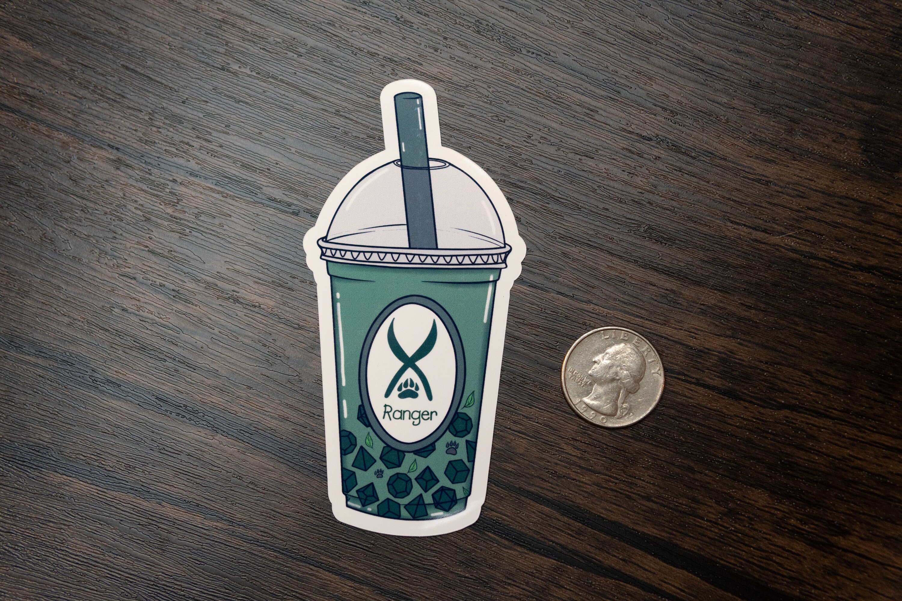 DND Dice Ranger Boba Tea Class Sticker - Etsy