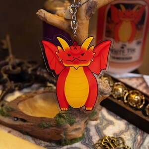 Dnd Adorable Creatures Red Dragon (themberchaud) Double Sided Acrylic ...