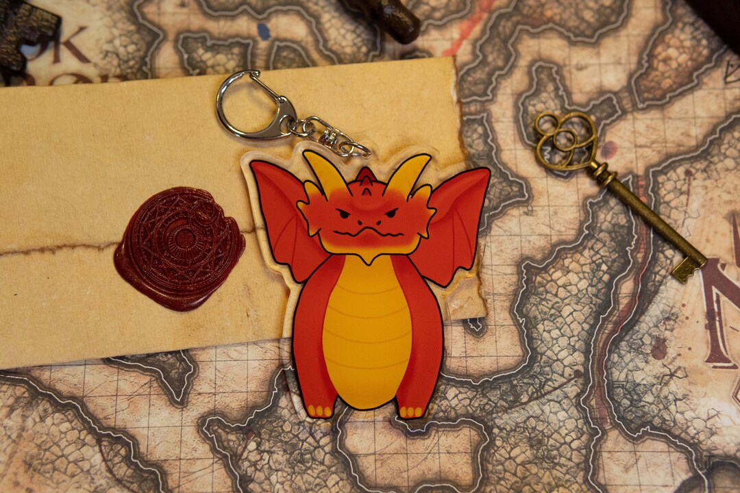 Dnd Adorable Creatures Red Dragon (themberchaud) Double Sided Acrylic ...