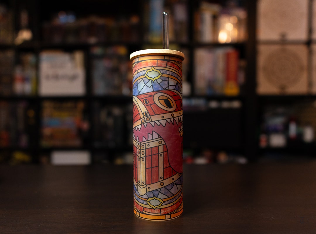 Dnd 20oz Stained Glass Mimic Skinny Tumbler - Etsy