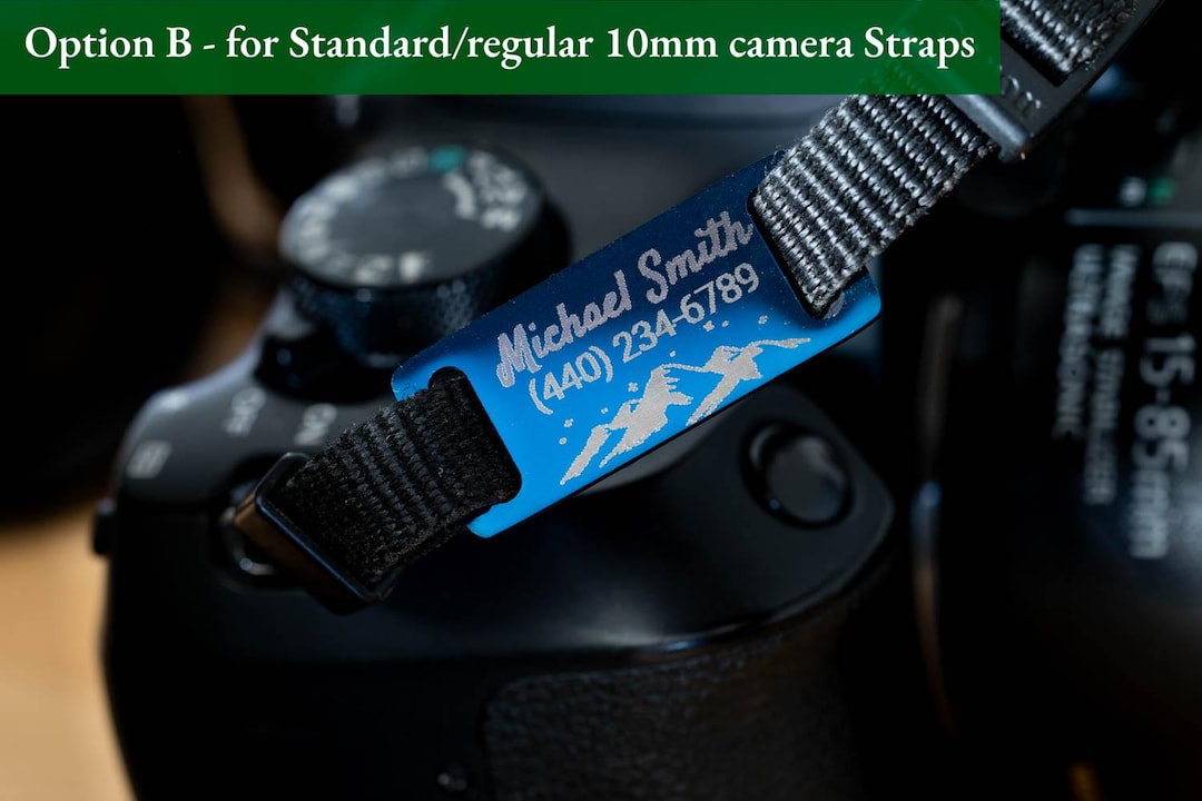 Personalized Camera Strap Name Tag, Custom Camera ID Tag, Photographers ...