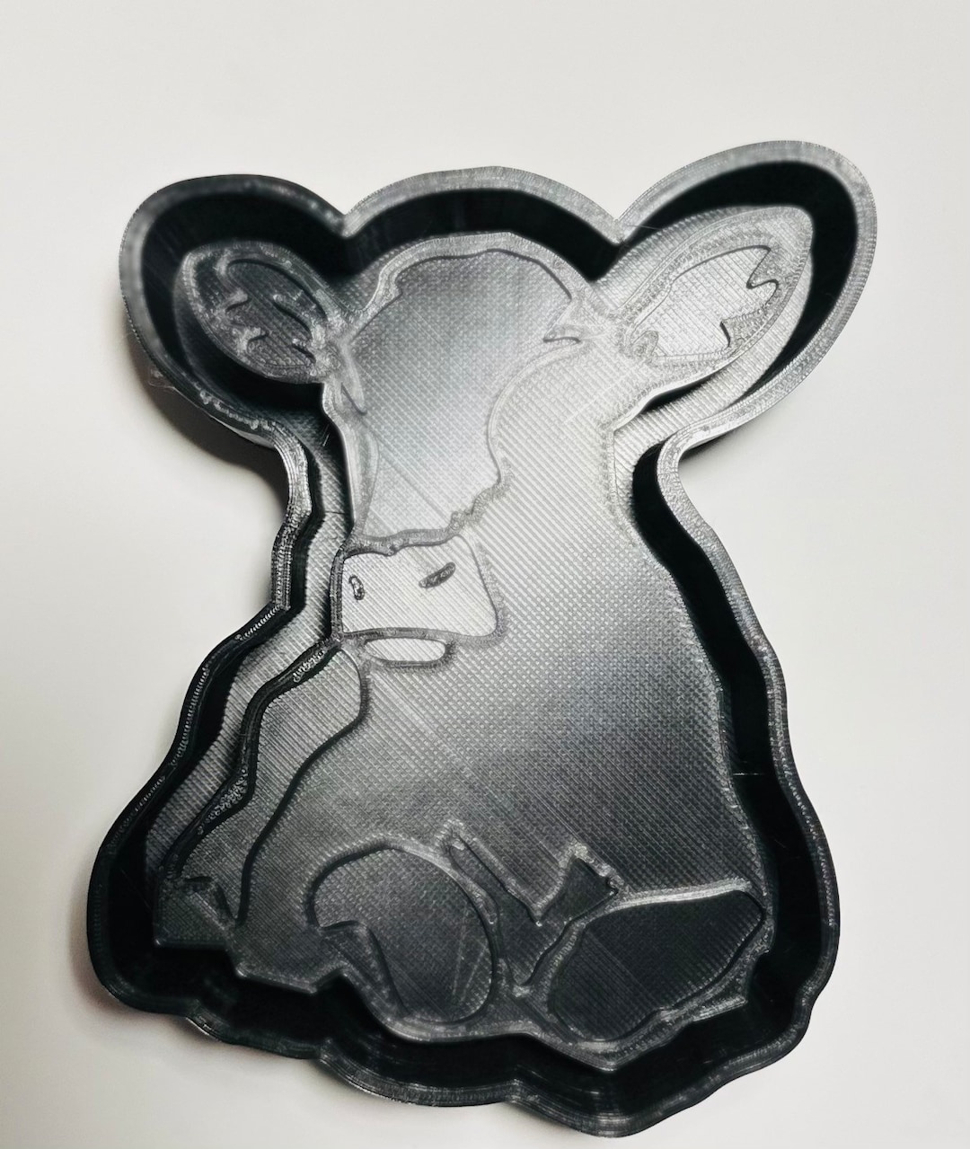 Adorable Laying Calf Silicone Mold for Western-themed Car Freshies ...
